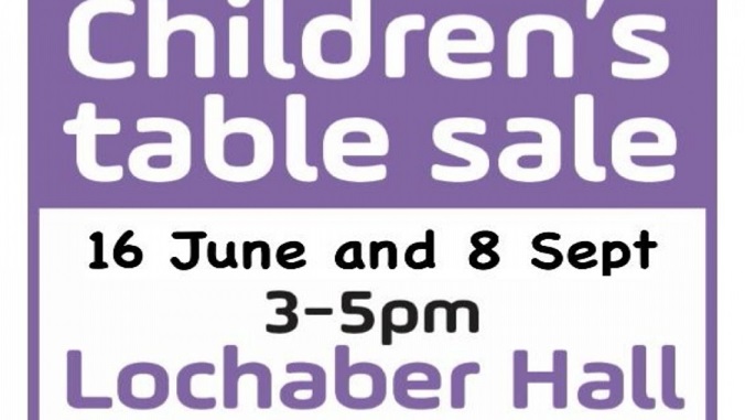 Children's Table Sale at Lochaber Hall - GreenwichMums